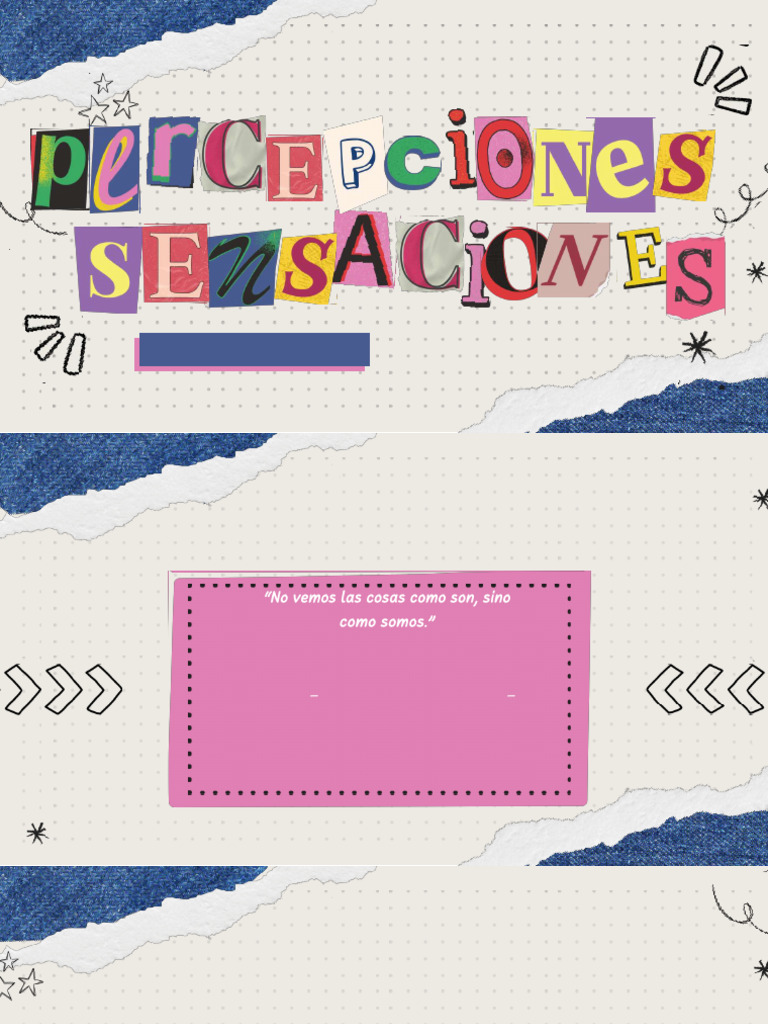 Clase Sensaciones y Percepciones (G2) | PDF | Percepción | Sentidos