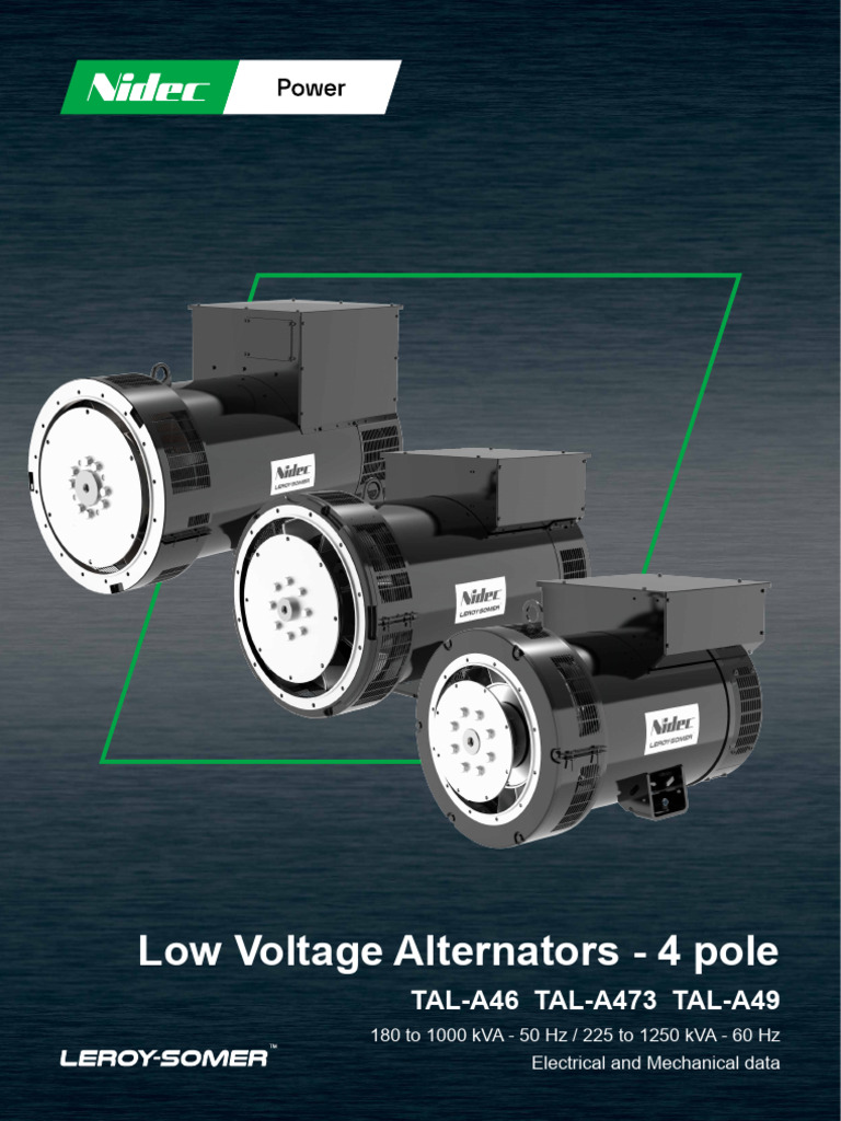 Low Voltage Alternators - 4 Pole: TAL-A46 TAL-A473 TAL-A49 | PDF ...