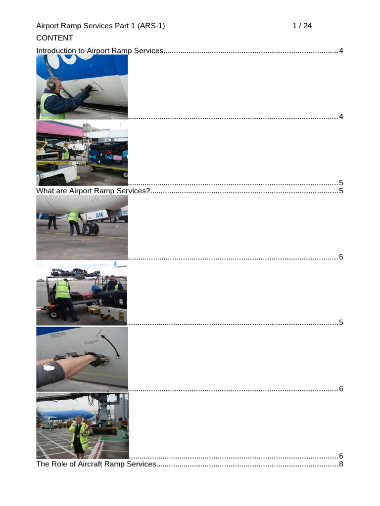 Overview of Airport Ramp Services | PDF | Airport | Airlines