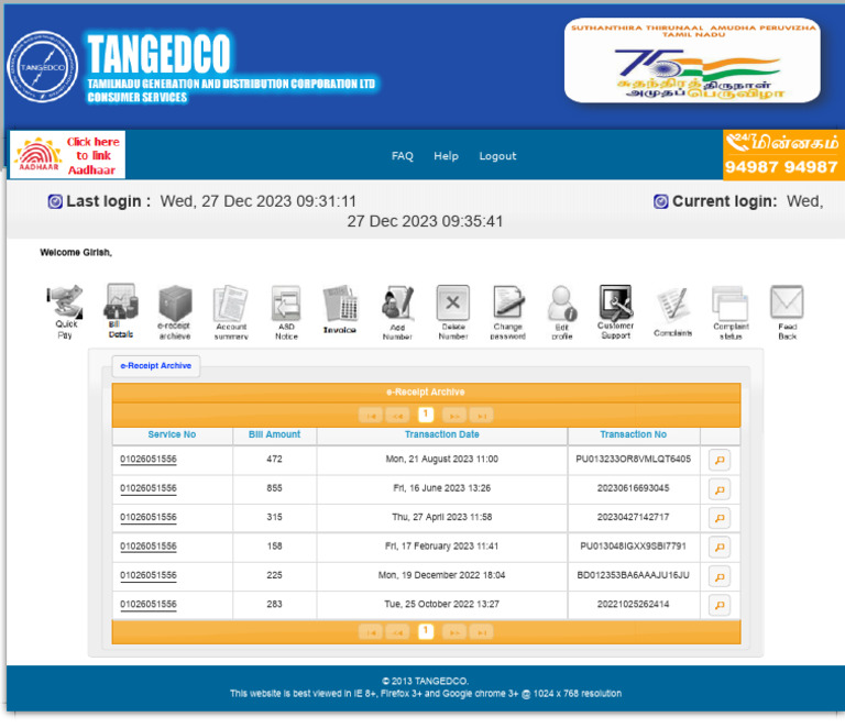 TANGEDCO Online Payment Guide | PDF