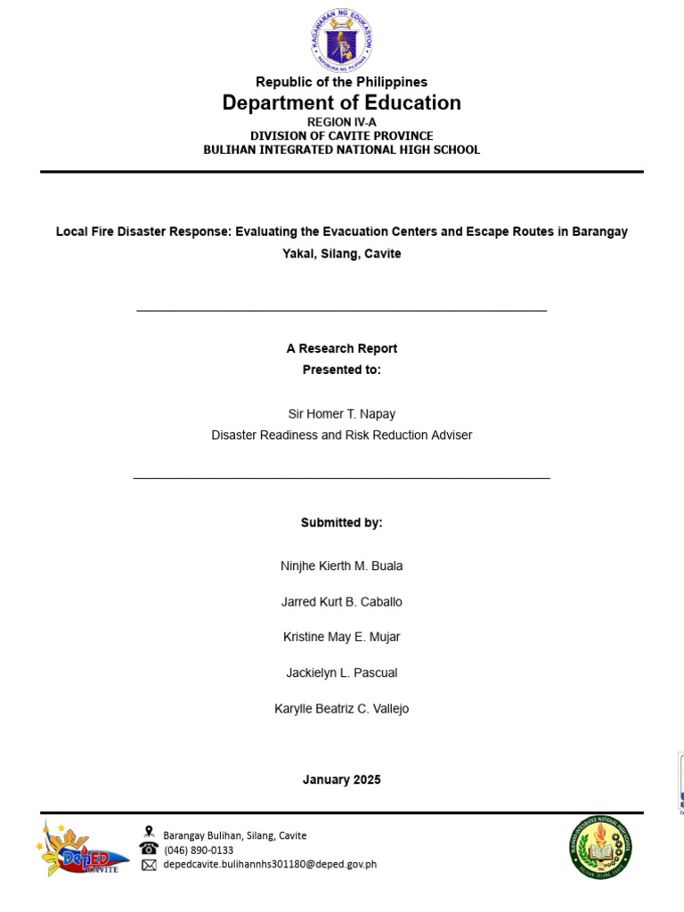 Fire Disaster Response in Brgy Yakal | PDF | Emergency Evacuation ...