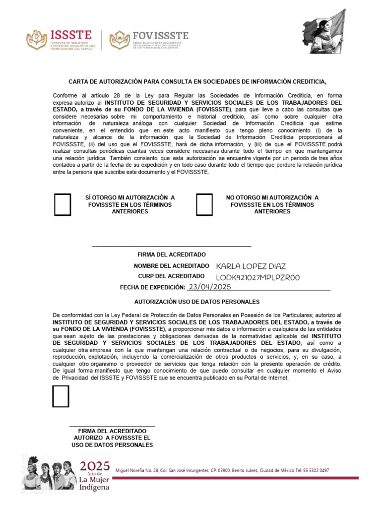 2025 Autorización Buró de Crédito Handlee | PDF | Información | Estado ...