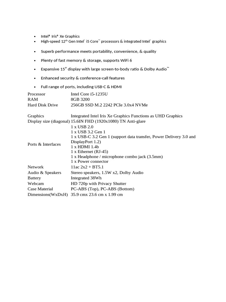 HTML To Copy Any Advert Lenovo I5 | PDF