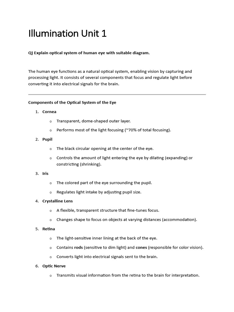 Illumination Unit 1 | PDF | Visual Acuity | Waves