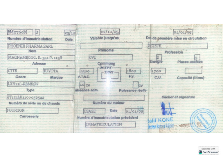 Les Documents Des Voiture Carte Grise | PDF