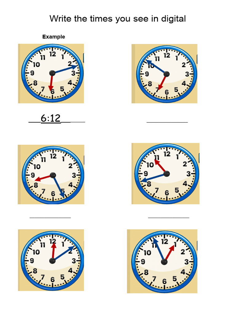 Lesson 2 - Writing Digital Time | PDF