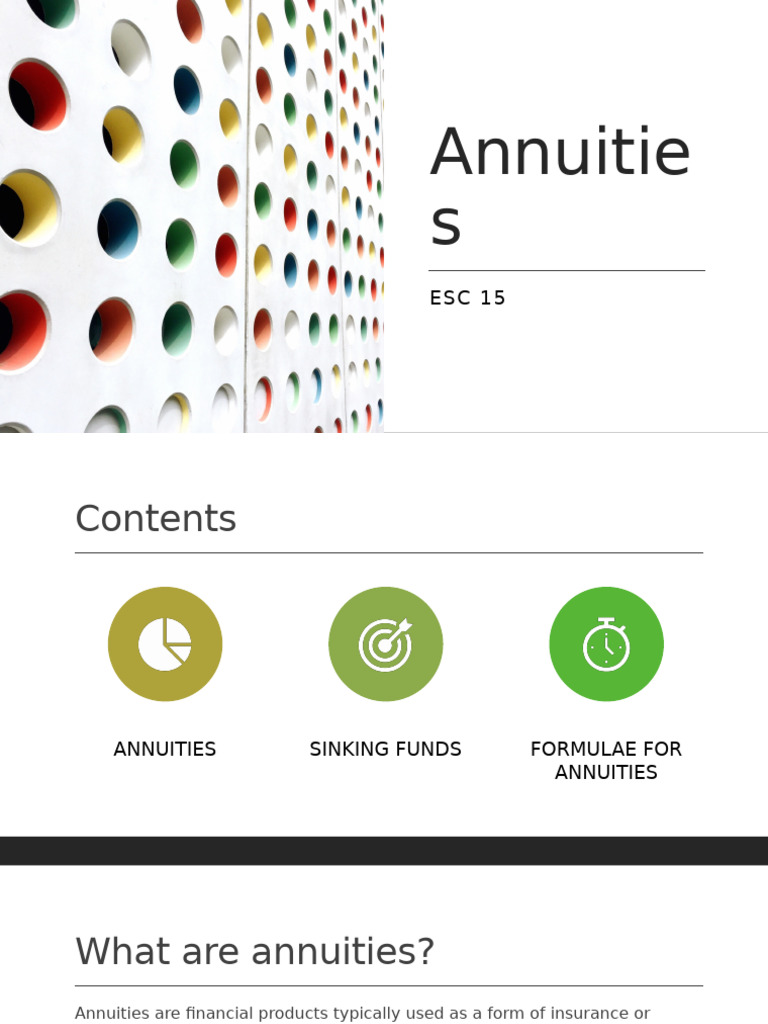Annuities | PDF | Life Annuity | Interest
