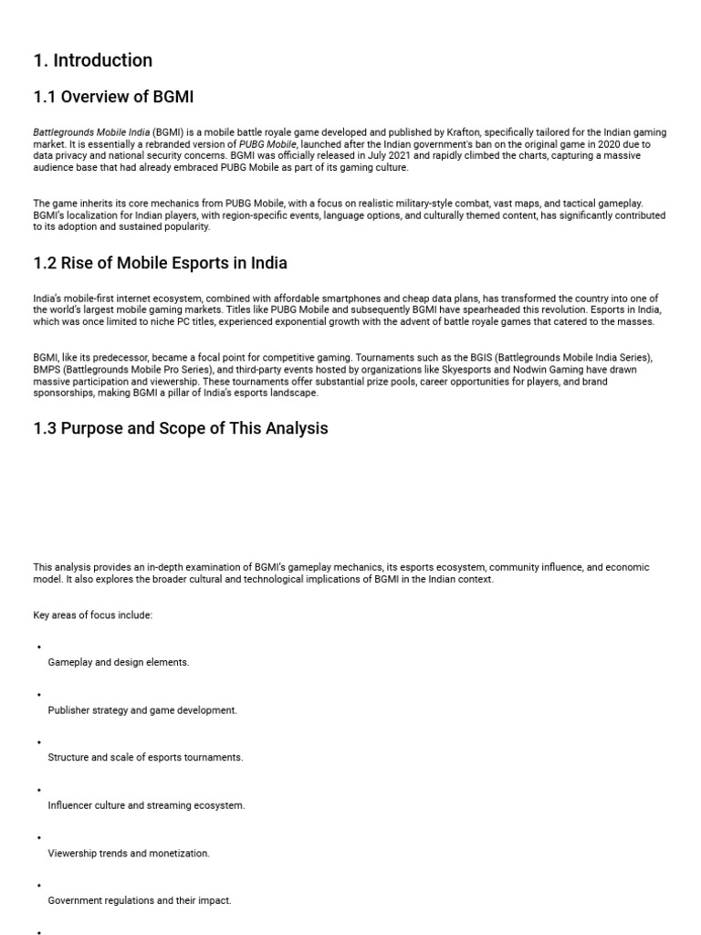 The Whole Bgmi Scene Explaines | PDF | You Tube | Gaming