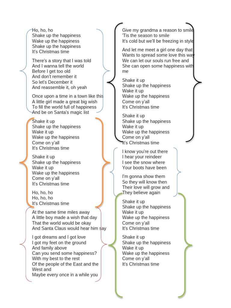 Letra de La Cancion de Navidad 2021 | PDF | Christmas Traditions ...