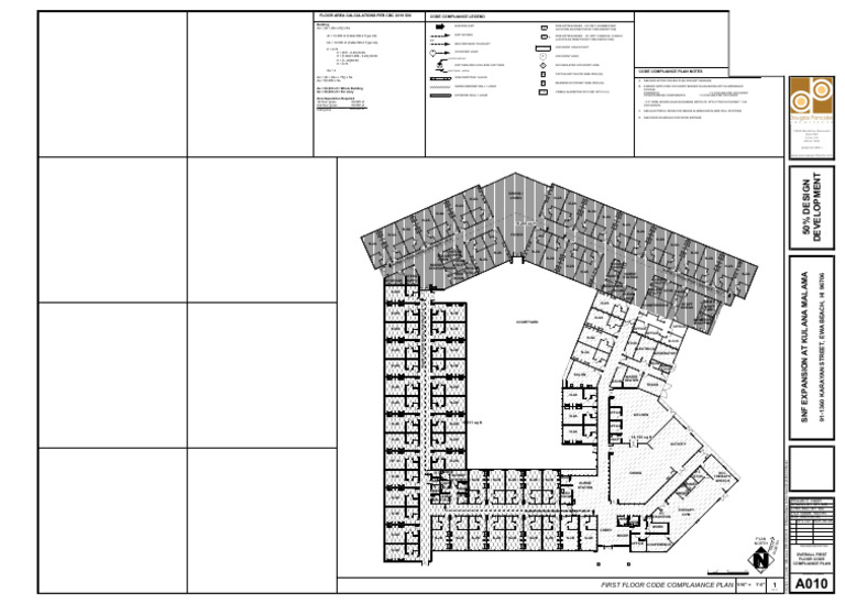 A010 Overall First Floor Code Compliance Plan | PDF | Buildings And ...