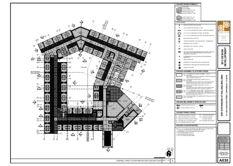 A030 Overall First Floor Reflected Ceiling Plan | PDF | Architectural ...