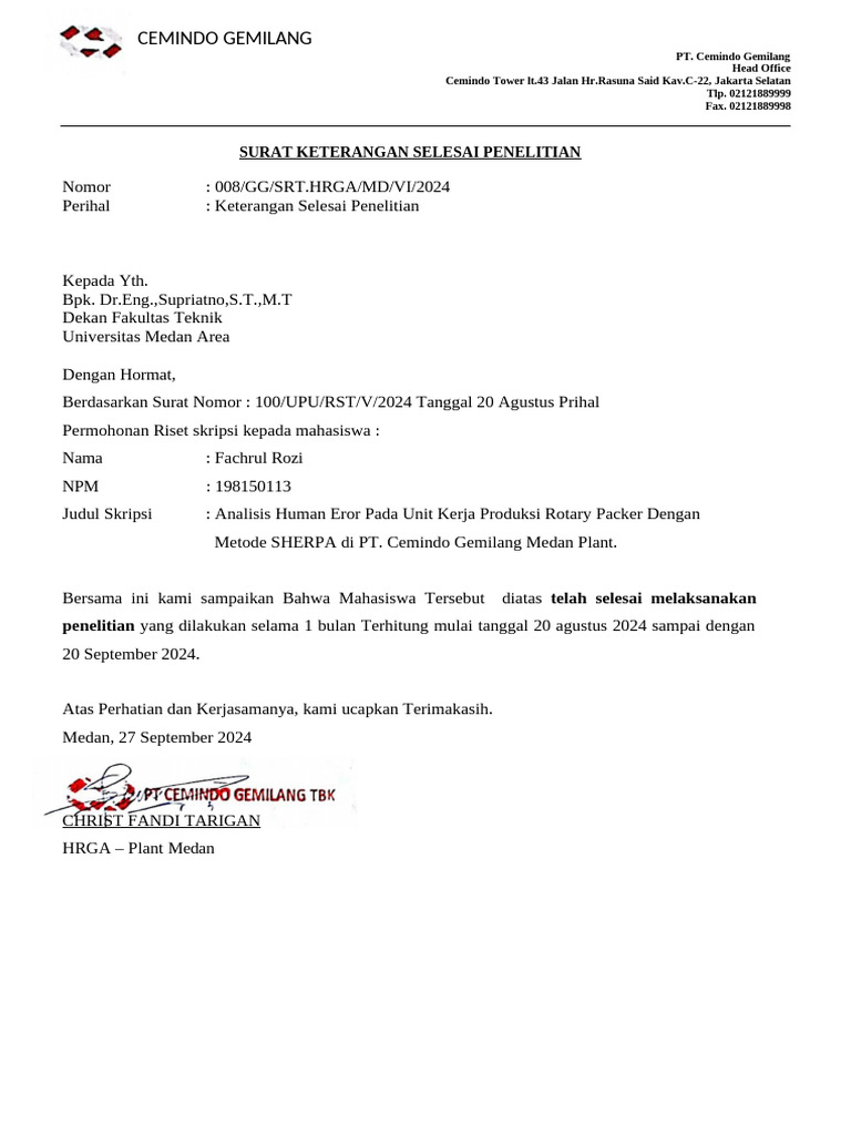 Surat Riset Ozi | PDF