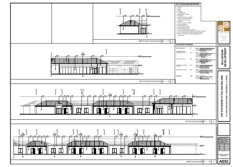 A052 Exterior Building Elevations | PDF | Roof | Structural Engineering