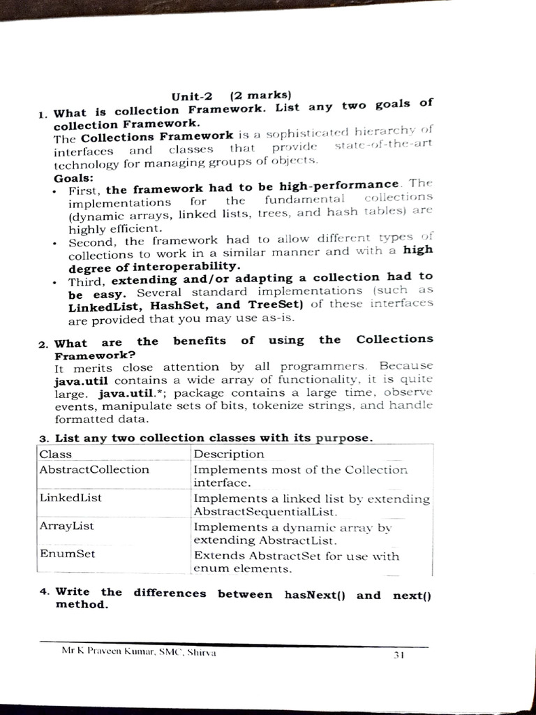 Advance Java QB Unit-2 | PDF