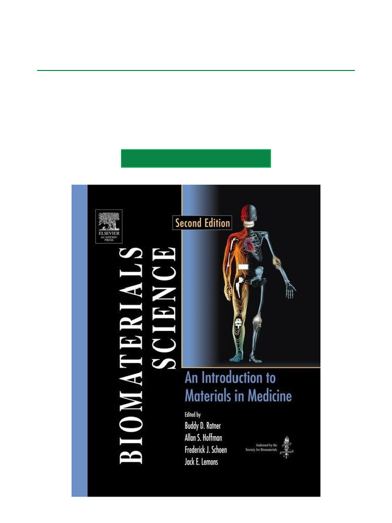 Biomaterials Science An Introduction To Materials in Medicine, 2nd Edition 2nd Edition Best ...