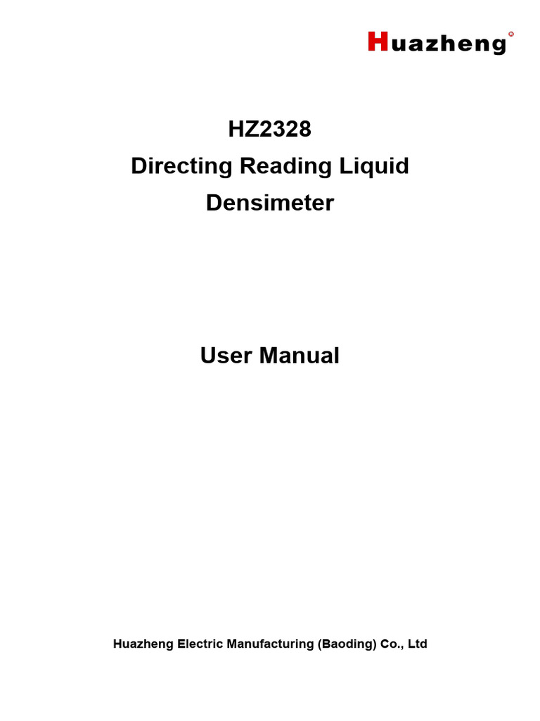Liquid Specific Gravity Meter | PDF