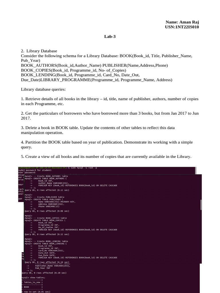 1NT22is010 Lab 3 Continue | PDF