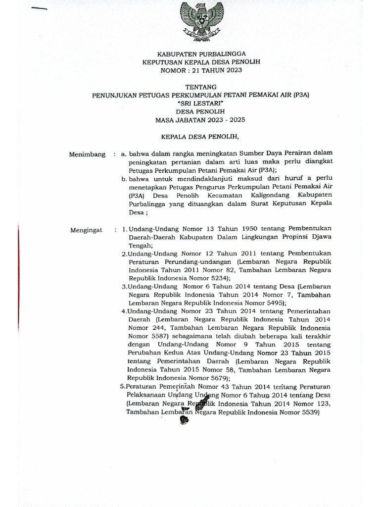 SK P3a Penolih | PDF