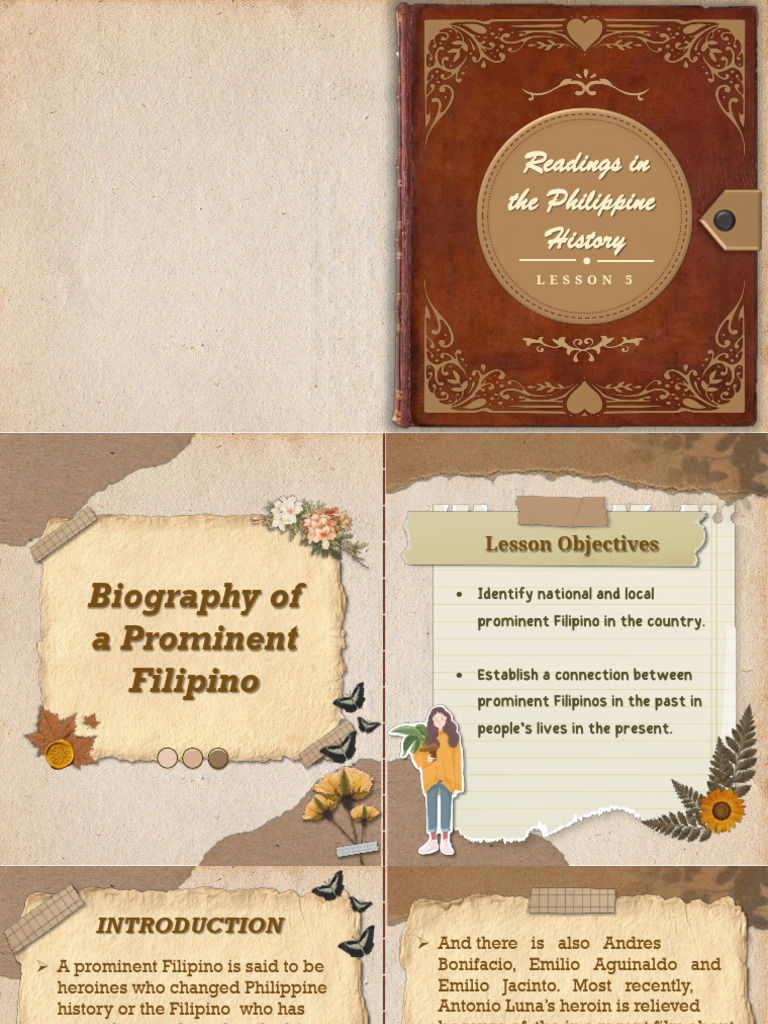 Lesson 5 - Group 6 Biography of The Prominent Filipino | PDF ...