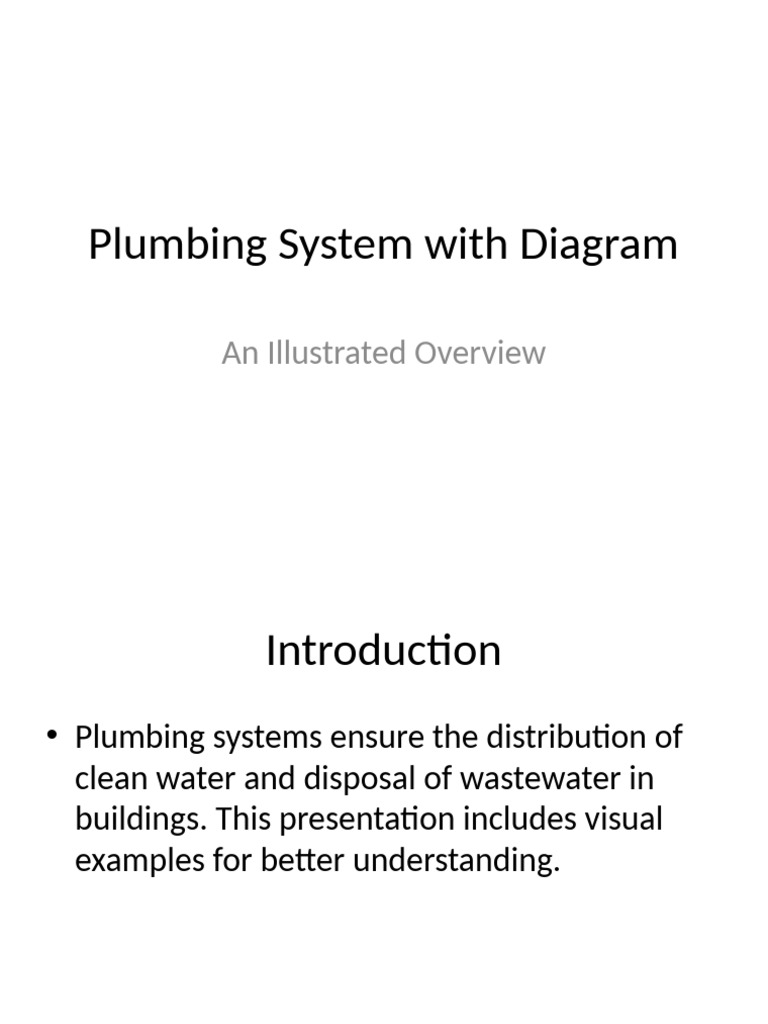 Plumbing System With Diagram | PDF