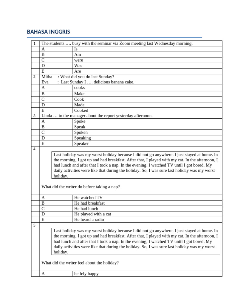 soal pts genap bahasa inggris kelas x mix | PDF | Snow White