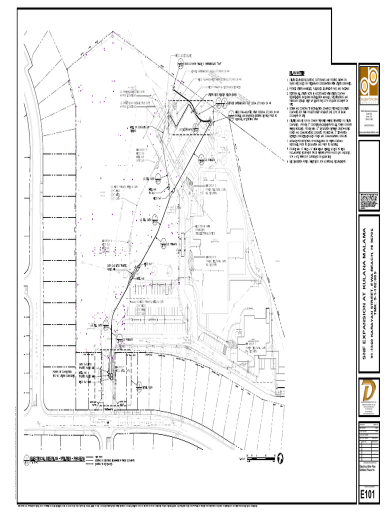 E101 Electrical Site Plan Utilities Phase 1A | PDF