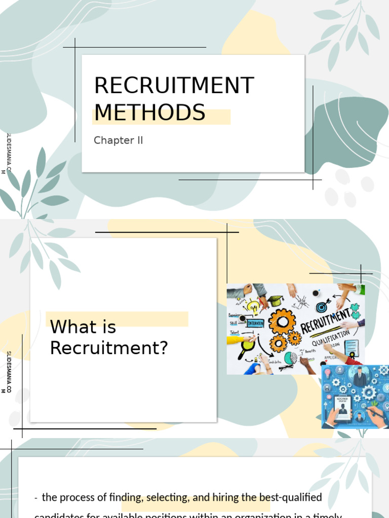 Chapter 2 Recruitment Methods Selection Process | PDF | Recruitment ...