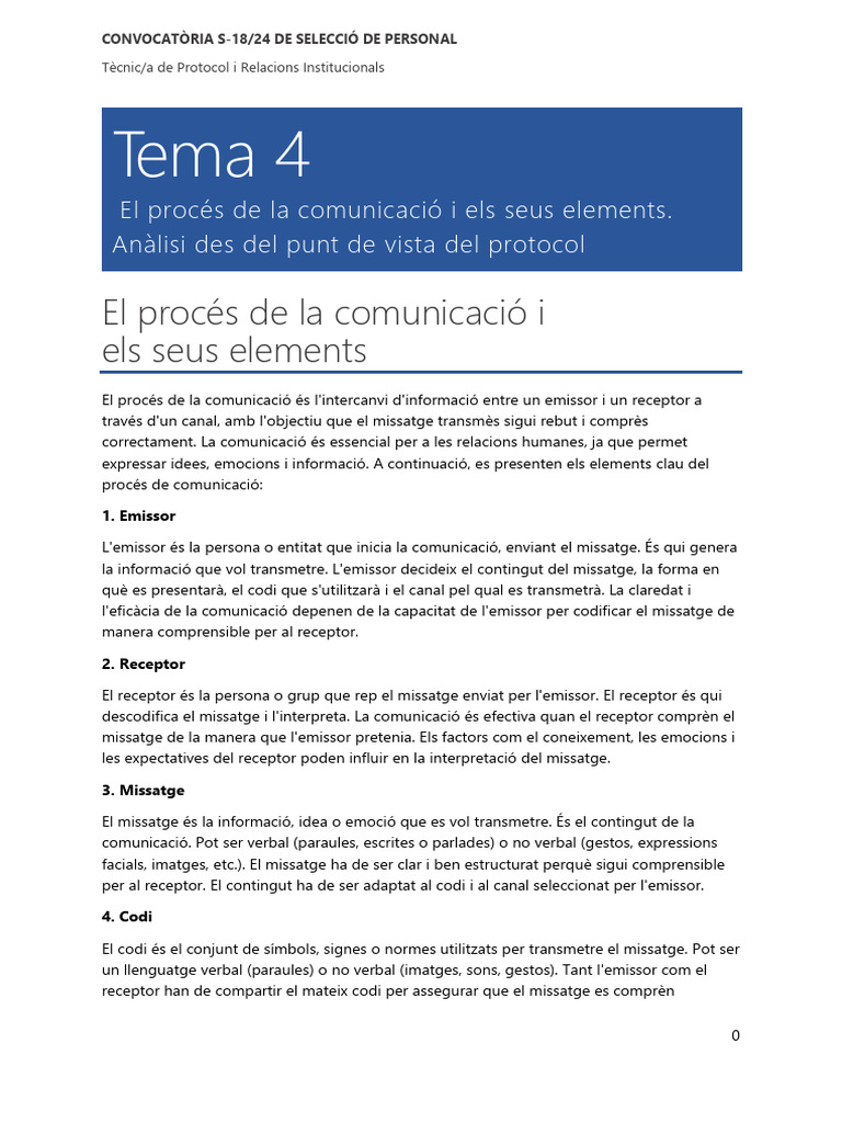 Tema - 4 - Proces - Comunicacio - Elementsvist - Protocol | PDF