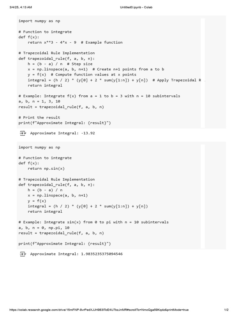 Trapezodial - Ipynb - Colab | PDF
