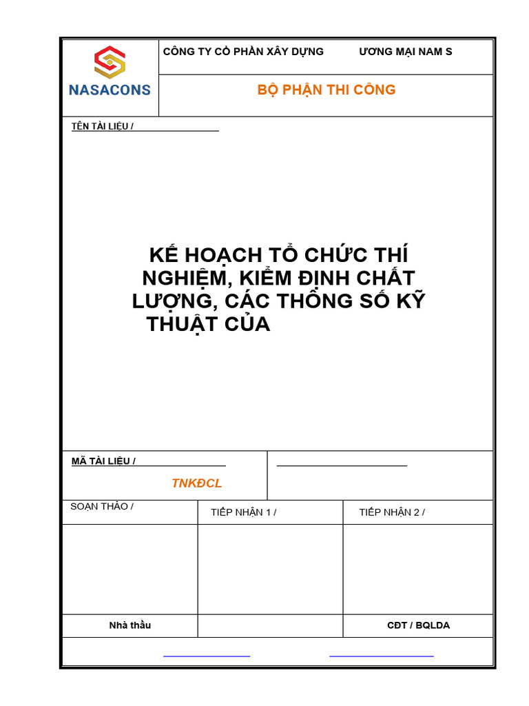 12_ke_hoach_to_chuc_thi_nghiem_kiem_dinh_chat_luong | PDF