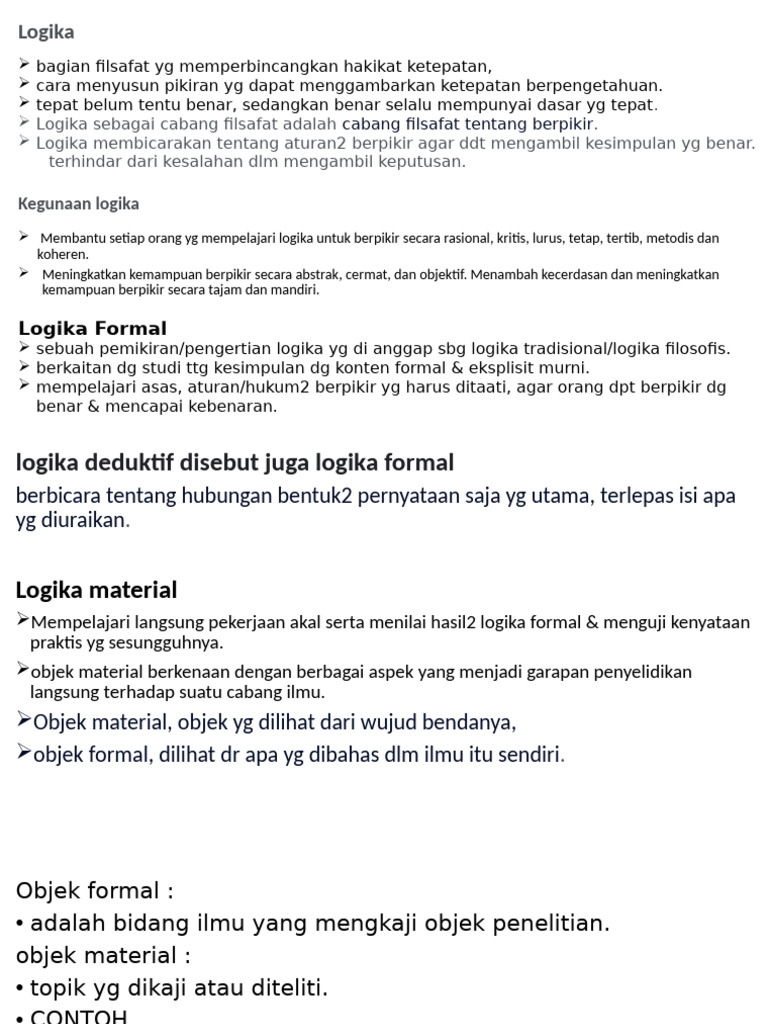 Hukum Berfikir Logika Formal | PDF
