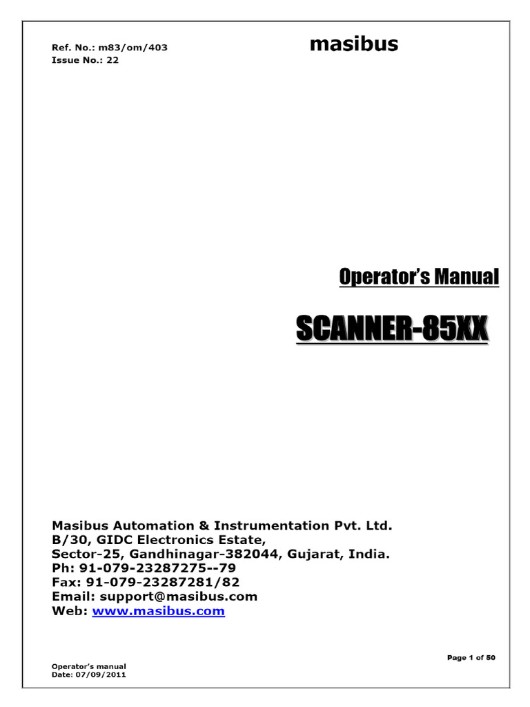 Masibus 85XX - TOAZ | PDF