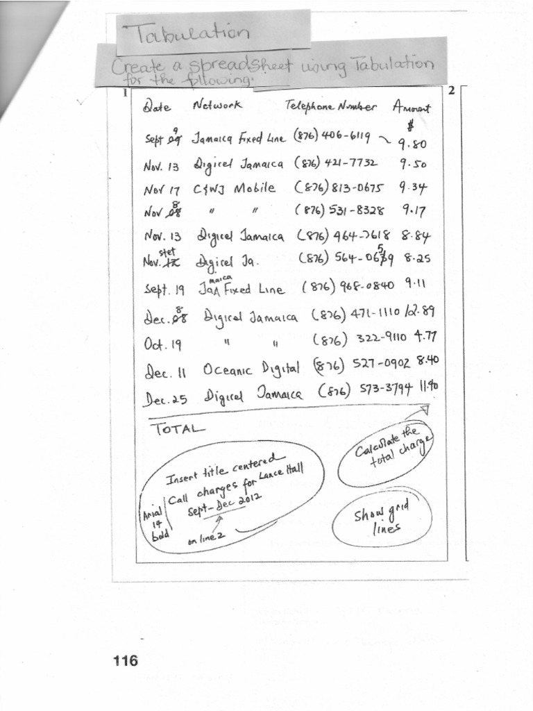 Ruled Tabulation | PDF