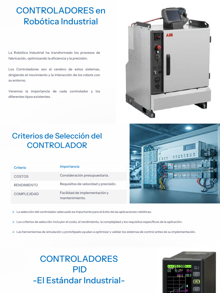 U1 - CONTROLADORES en Robots Industriales | PDF | Controlador lógico programable | Lógica difusa