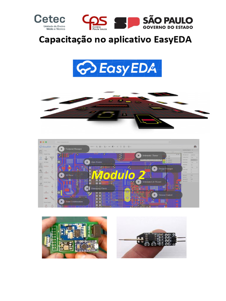 Módulo 2 - Desenvolvendo esquemas eletroeletrônicos com EasyEDA | PDF | Placa de circuito ...