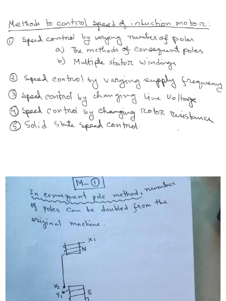 16.speed Control Methods For Three Phase Induction Motor (Notes) | PDF