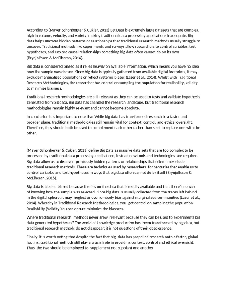 Glory Big Data assignment | PDF | Big Data | Methodology