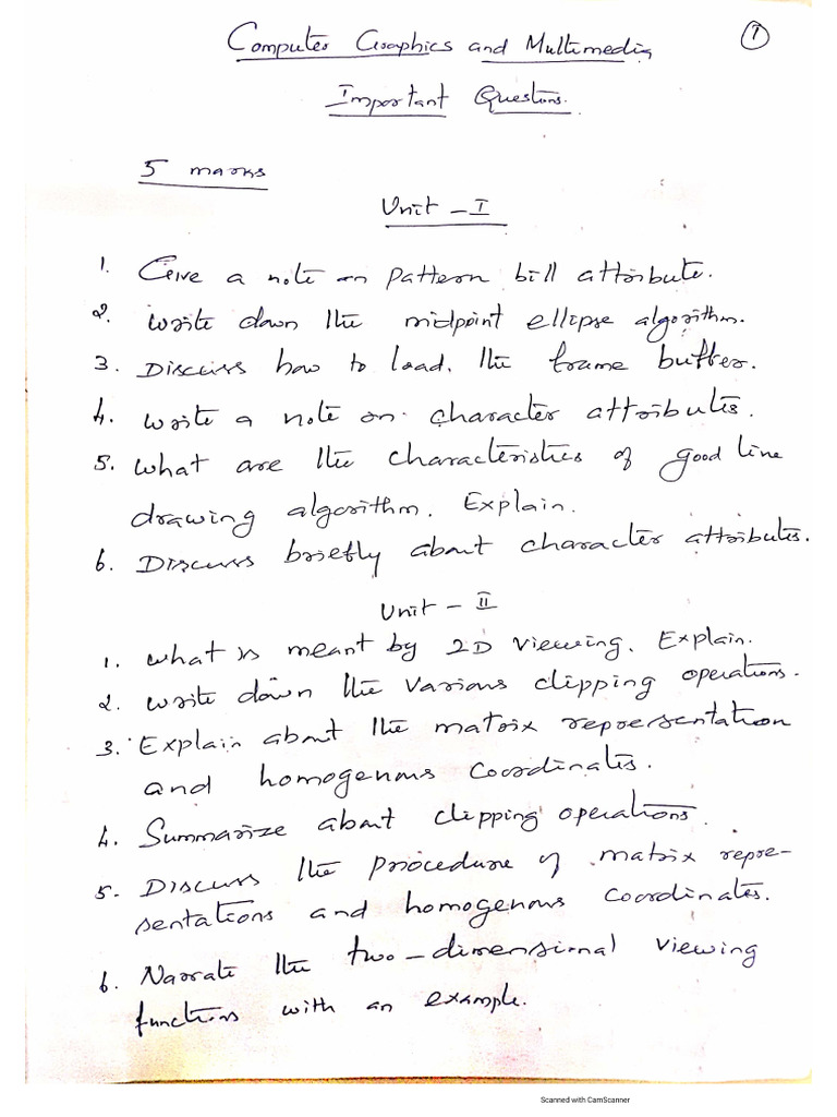 CGMM IMPORTANT QUESTIONS | PDF