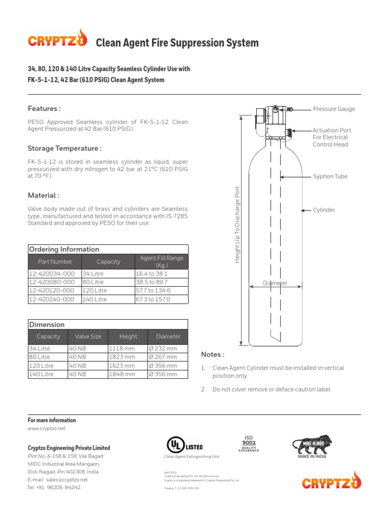 Cryptzo IS For 42 Bar FK-5-1-12 | PDF | Oxygen | Valve