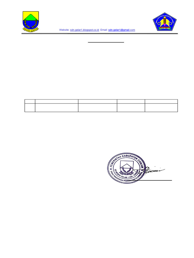 Surat Tugas Pembimbing FTBI | PDF