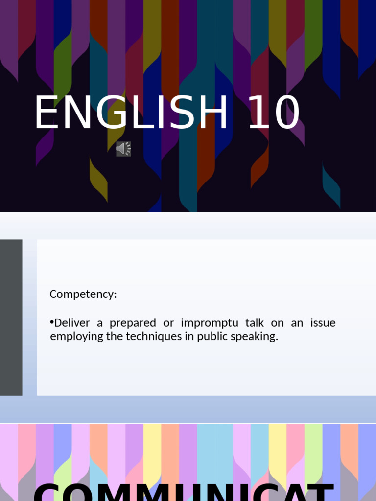Lesson 4 1 Public Speaking | PDF | Communication | Code