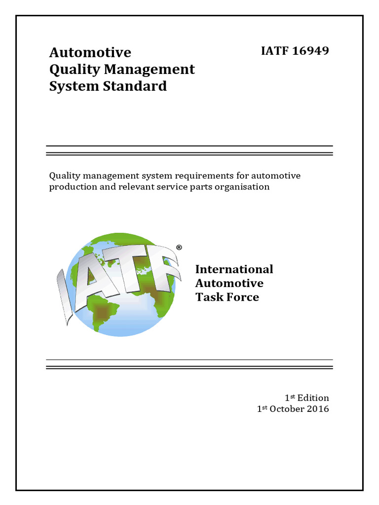 IATF 16949 Reference | PDF | Quality Management System | Design For Six ...