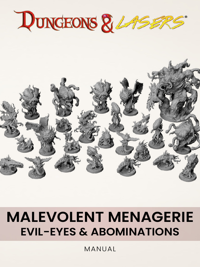 D&L Malevolent Menagerie Evil Eyes & Abominations Miniatures Pack - EN | PDF | Chess Theory | Chess