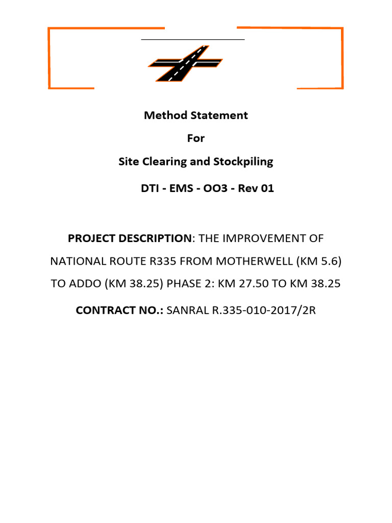 DTI-EMS-003 Environmental Method Statement- Site Clearing and ...