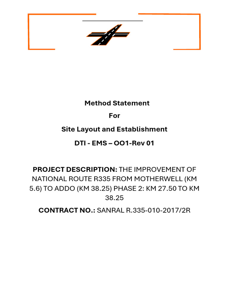 DTI-EMS-001 Environmental Method Statement - Site Layout and ...