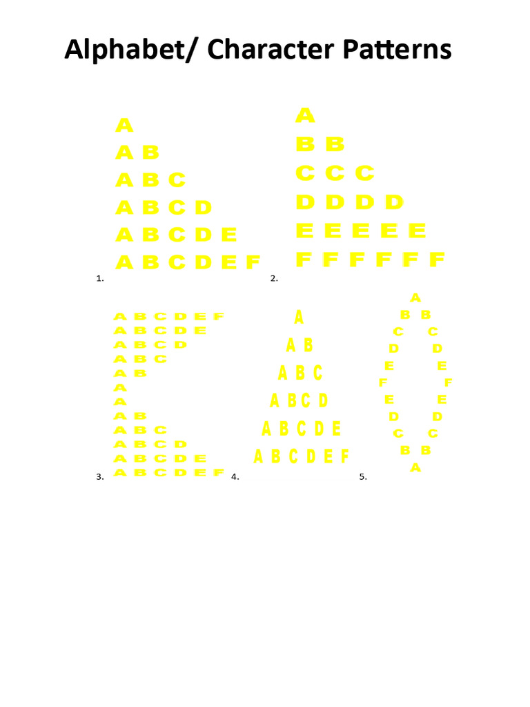 Alphabet Pattern Pdf