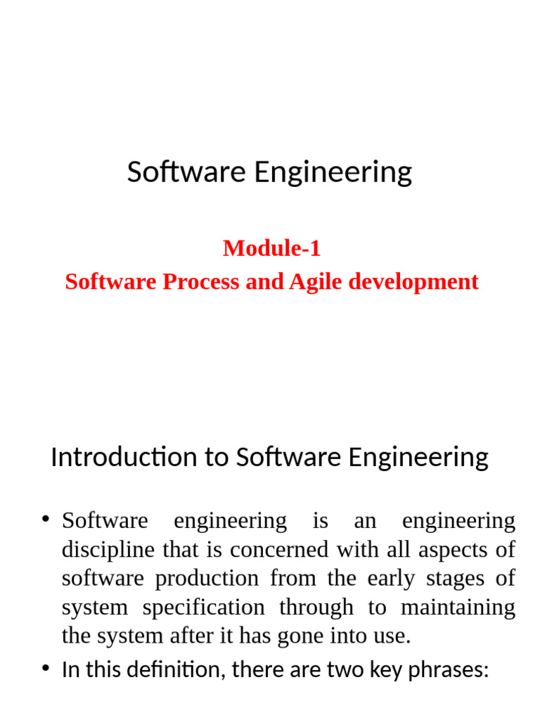 Software Engineering Module 1 | PDF
