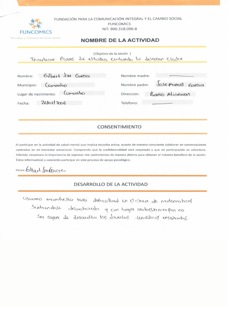 Escuchas Activas Grupo e Mes de Noviembre | PDF