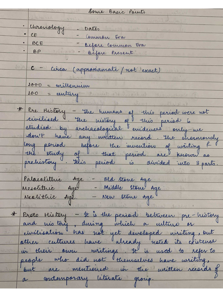 History of India Notes Before Vedic Culture | PDF