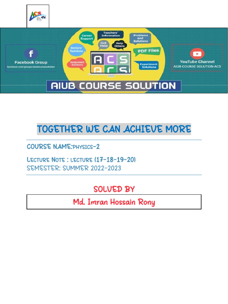 phy -2 (Lec-17-18-19-20) updated hand note | PDF